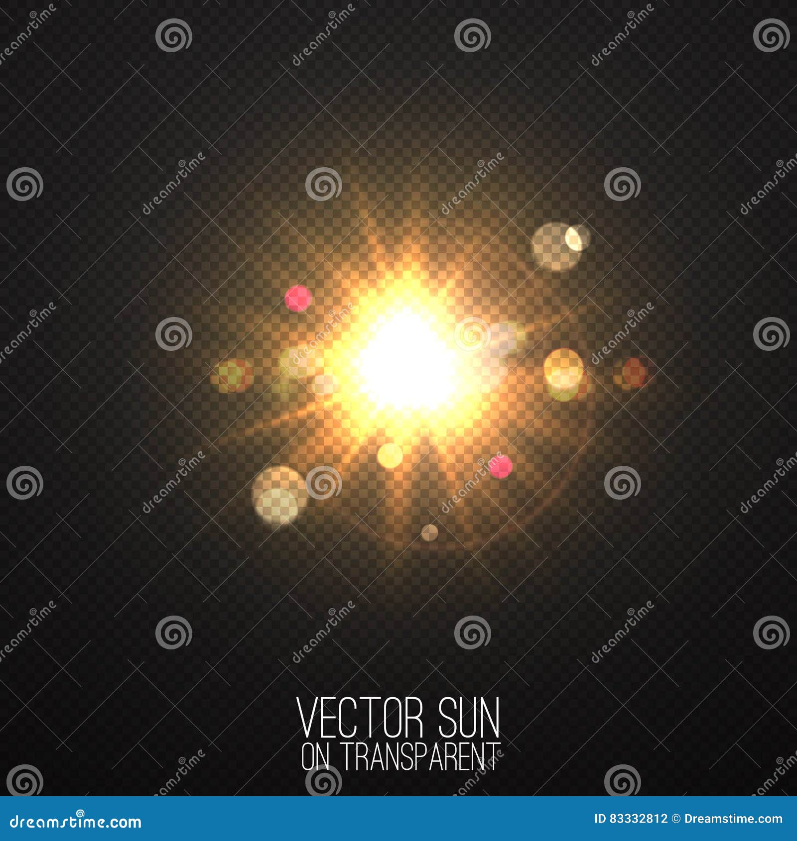 Vector Realistic Sun on Transparent . Stock Vector - Illustration of ...