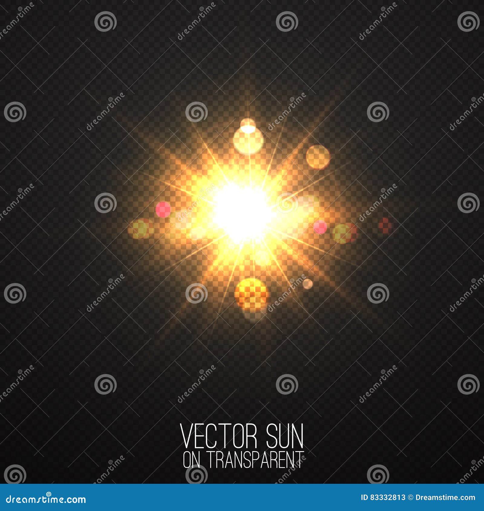 Vector Realistic Sun on Transparent . Stock Vector - Illustration of ...