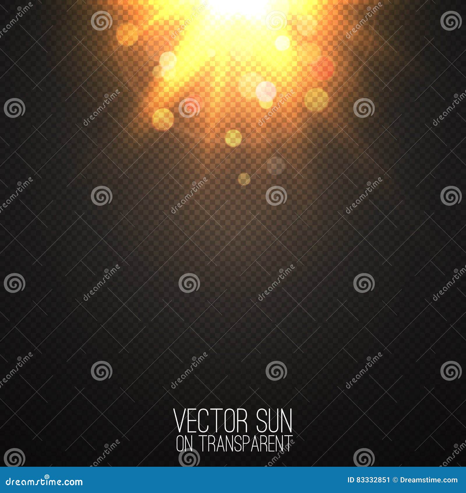 Vector Realistic Sun on Transparent . Stock Vector - Illustration of ...