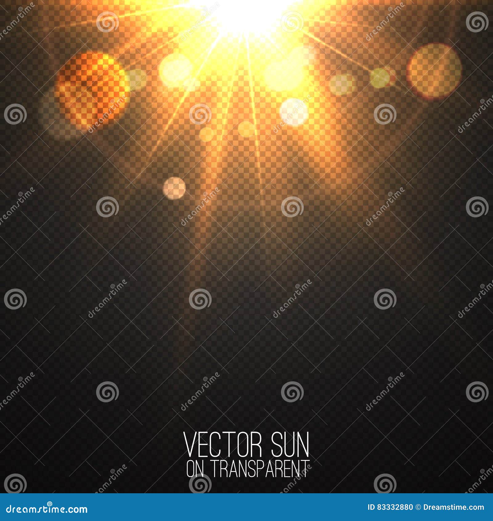Vector Realistic Sun on Transparent . Stock Vector - Illustration of ...