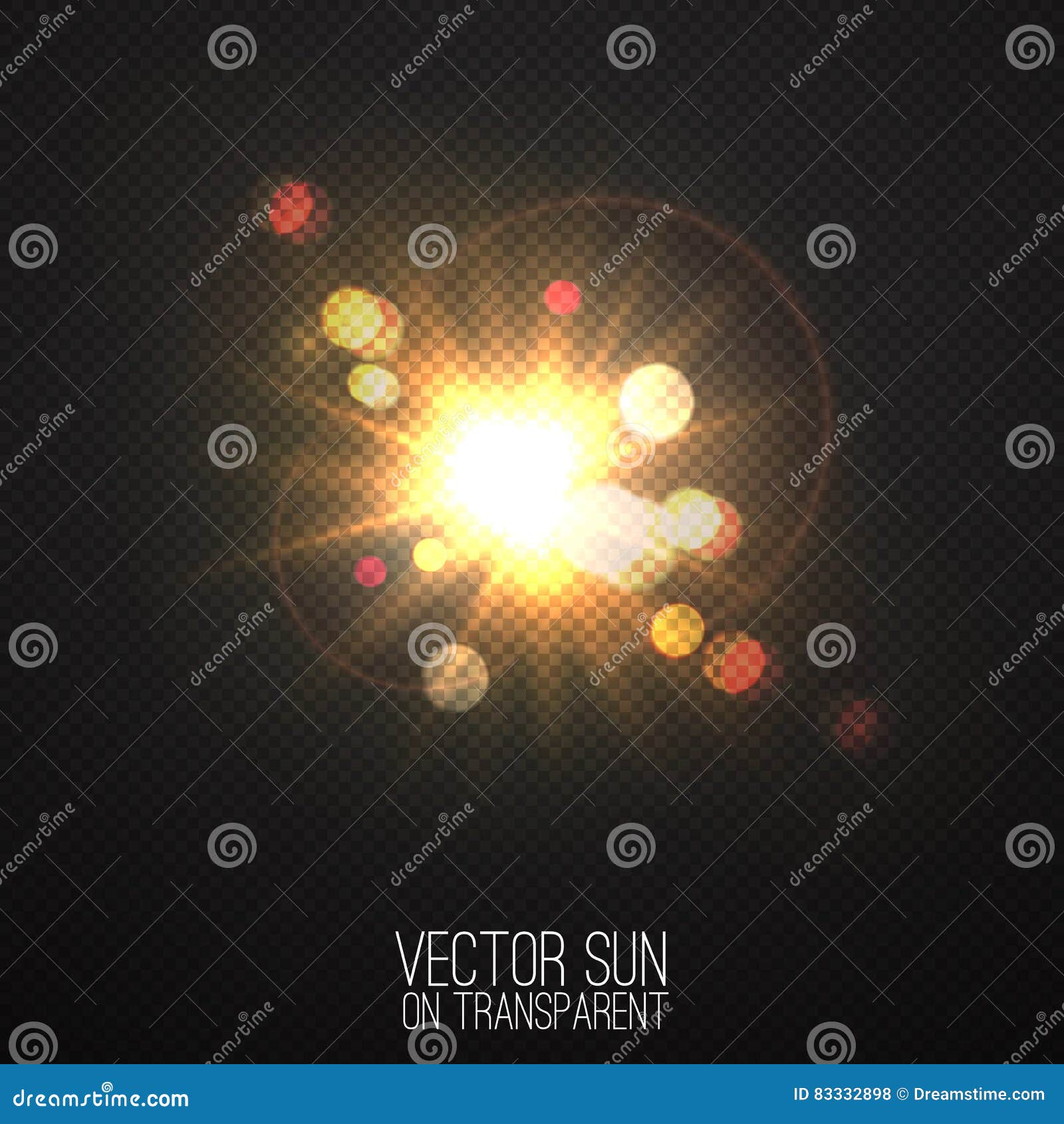 Vector Realistic Sun on Transparent . Stock Vector - Illustration of ...