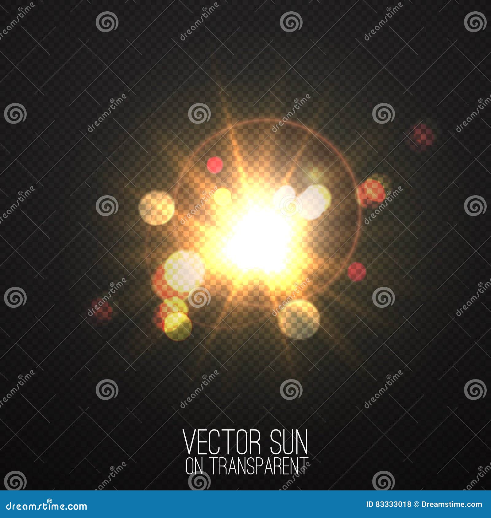 Vector Realistic Sun on Transparent . Stock Vector - Illustration of ...