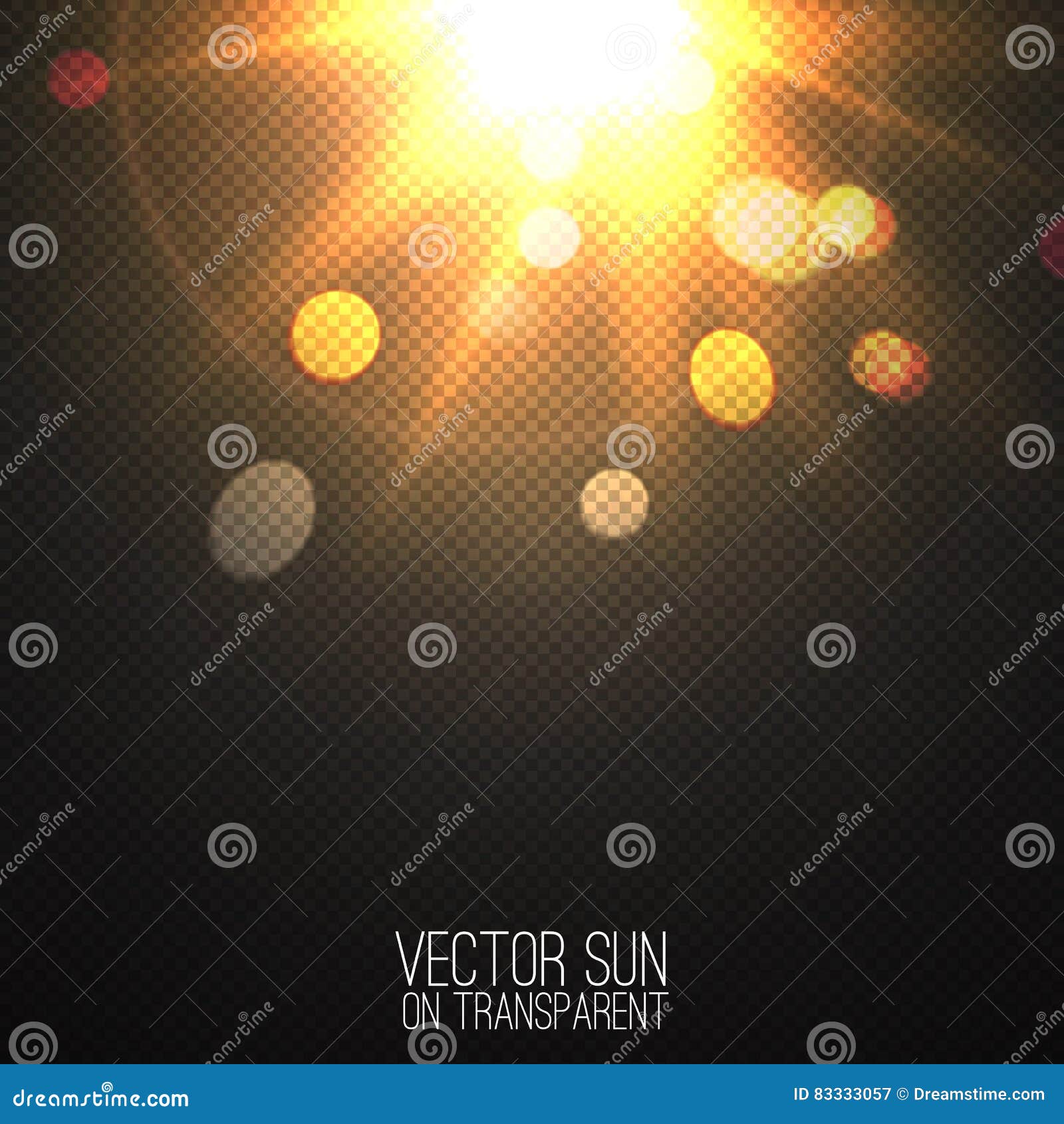 Vector Realistic Sun on Transparent . Stock Vector - Illustration of ...