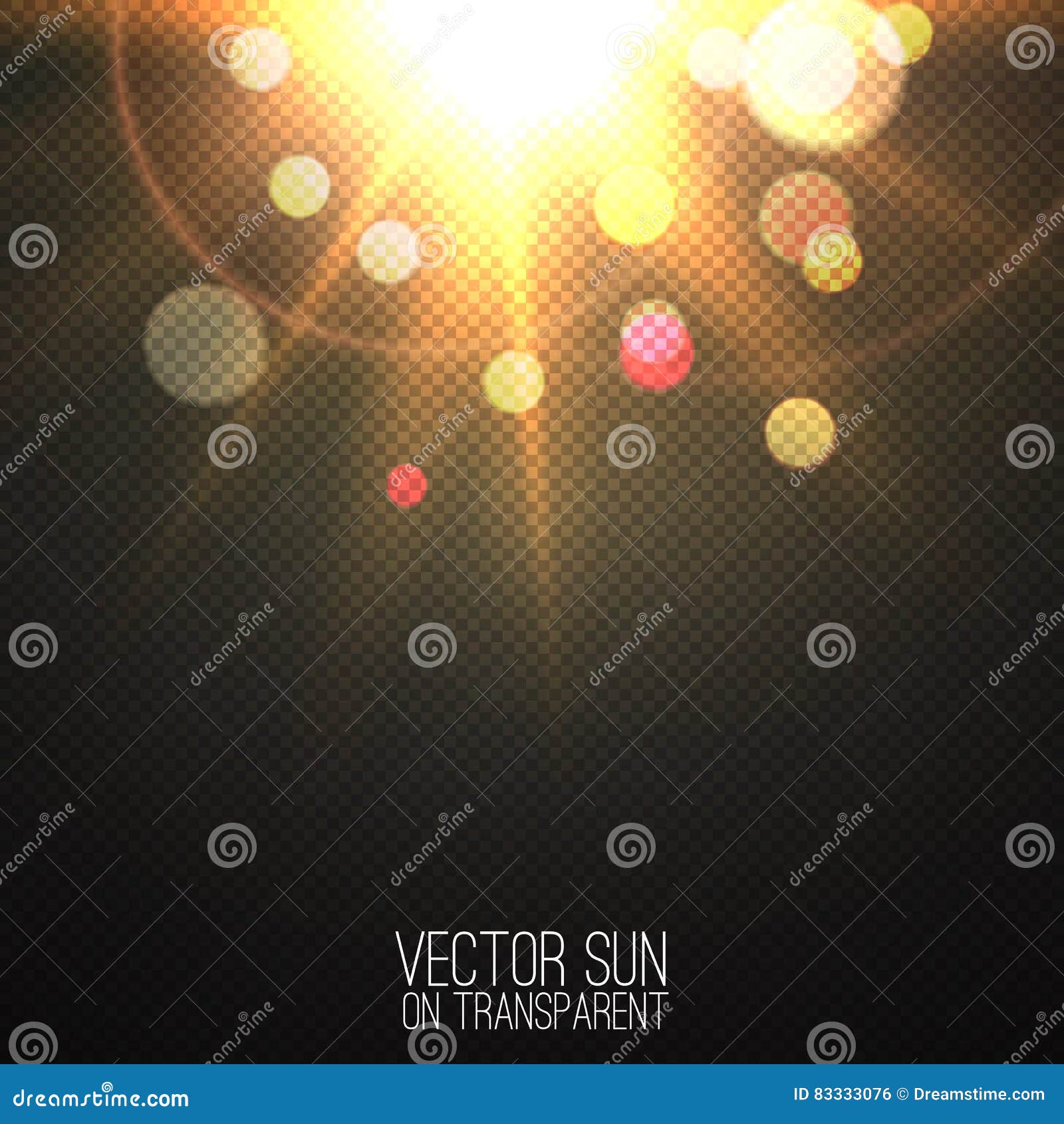 Vector Realistic Sun on Transparent . Stock Vector - Illustration of ...