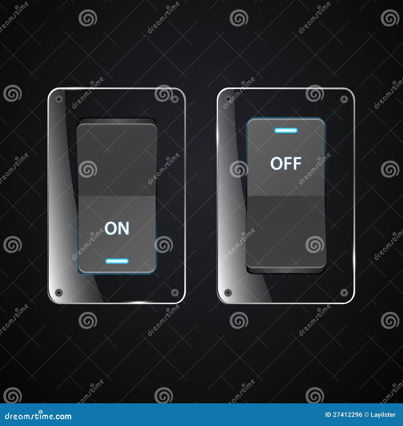 Vector Realistic Switch. on and OFF Positions Stock Vector ...