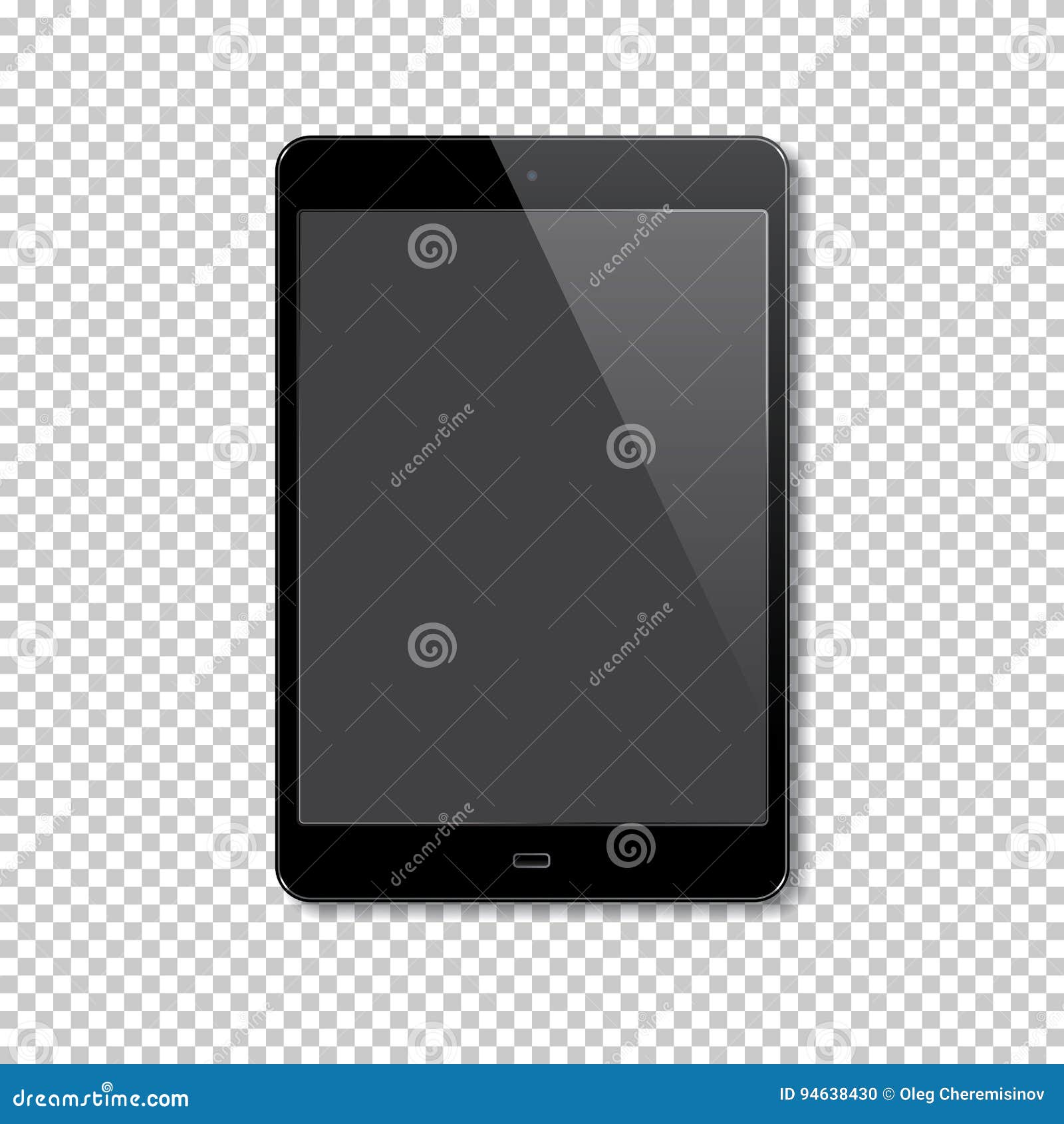 Vector Realistic Tablet Isolated On Transparent Background ...