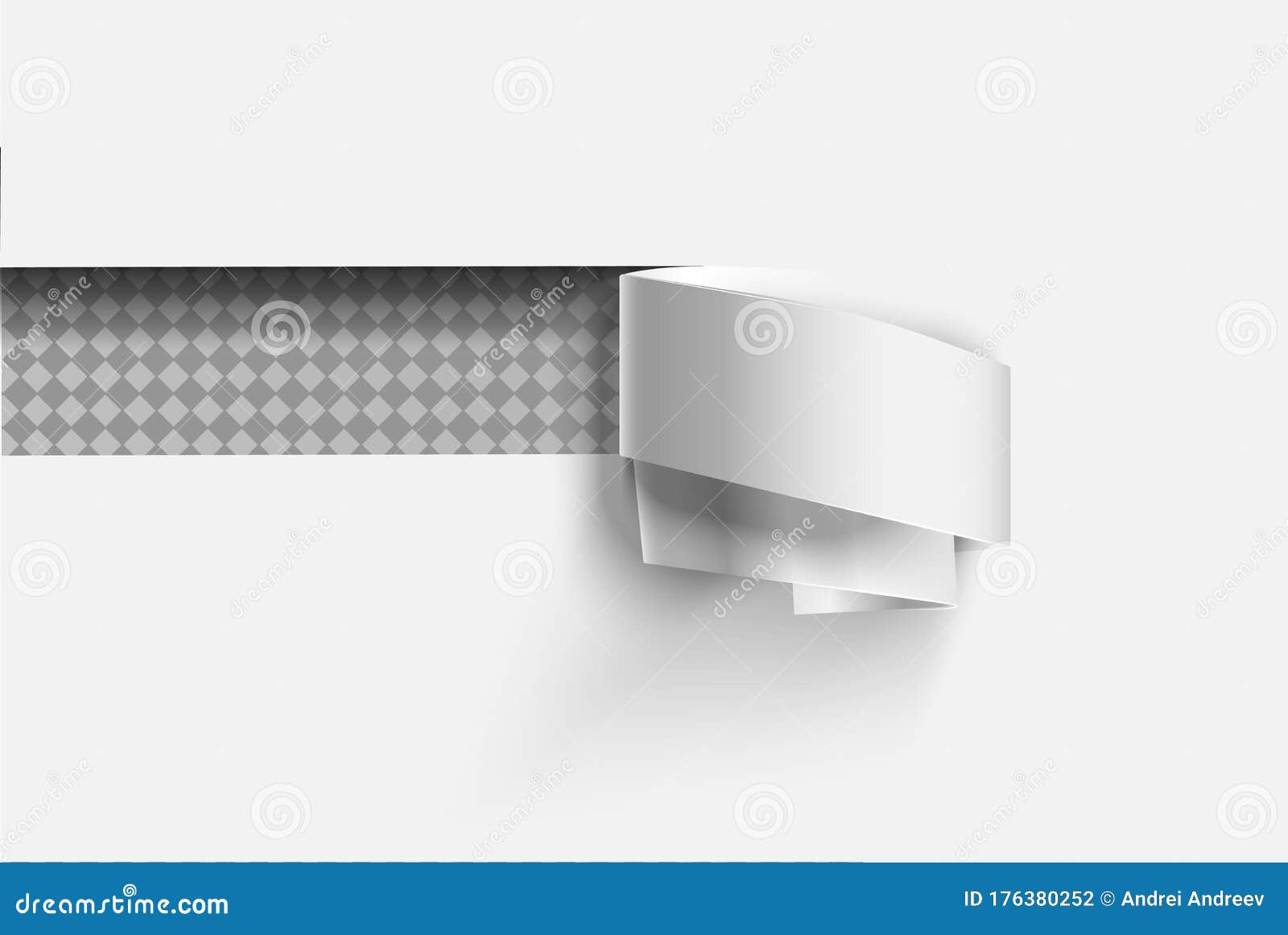 Vector Realistic Torn Paper with Rolled Edge on Transparent Background ...