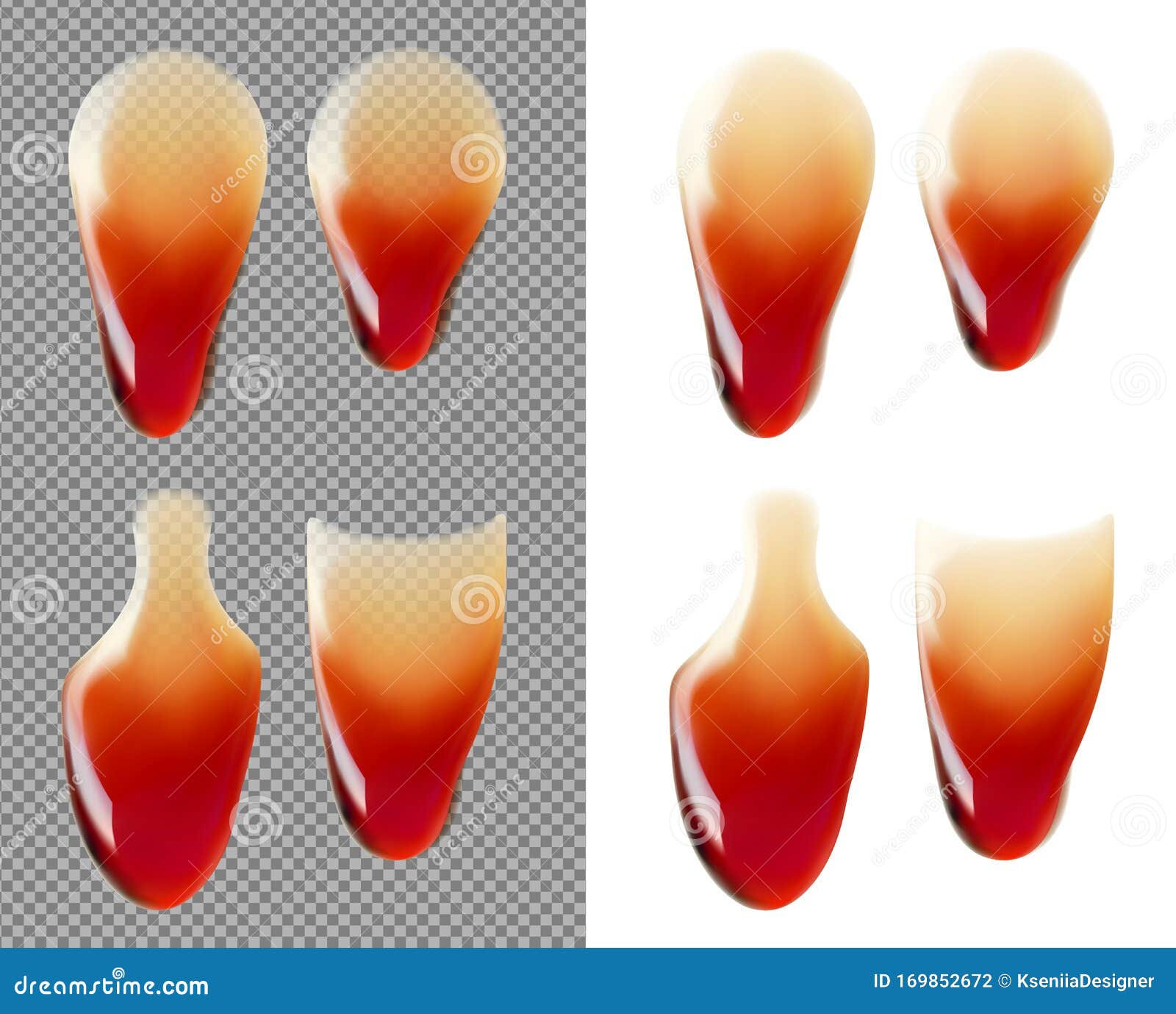 Vector Realistic Transparent Blood Drops Stock Vector - Illustration of ...