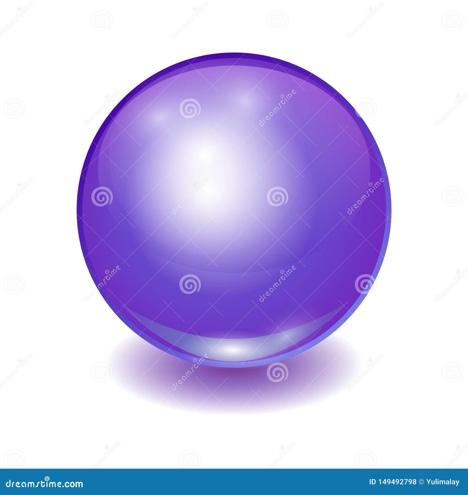 Vector Realistic Violet Multicolor Ball Stock Vector - Illustration of ...