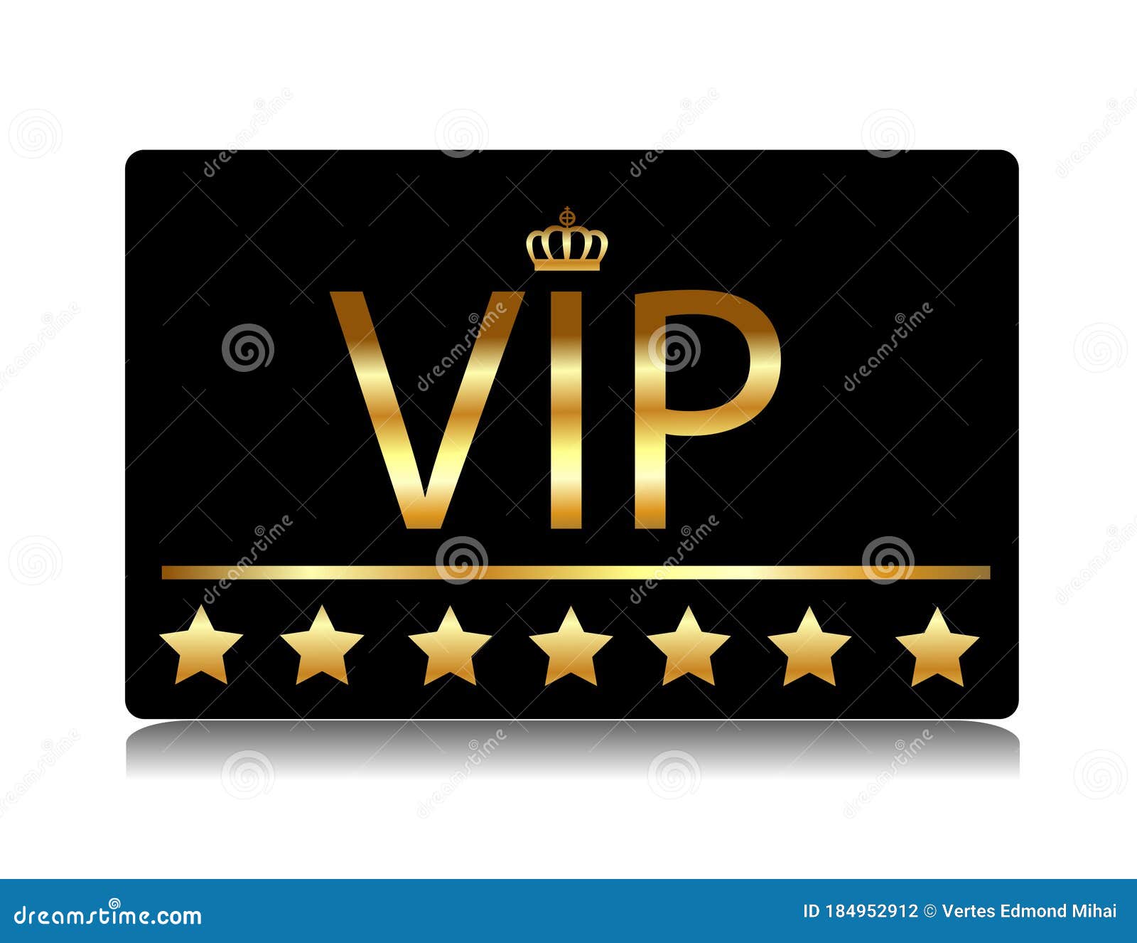 Vector realistic vip card stock vector. Illustration of design - 184952912