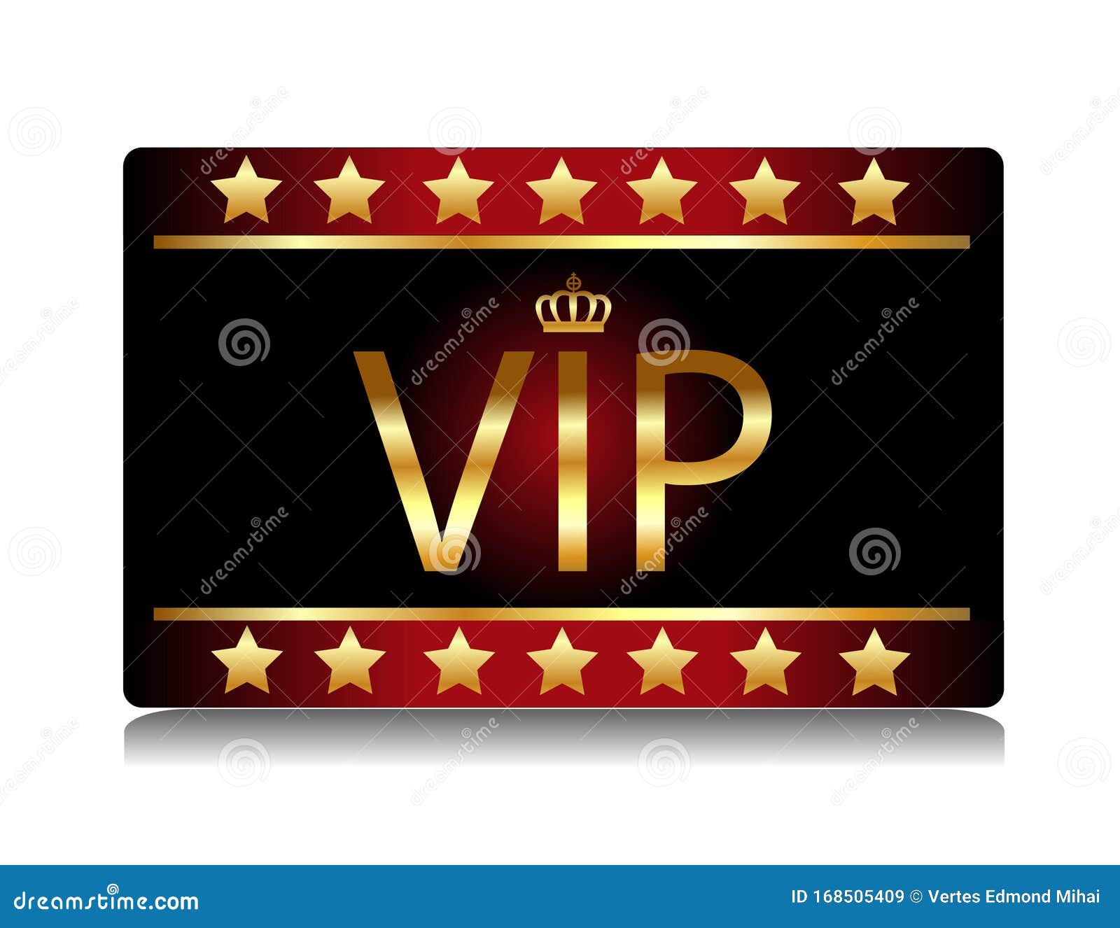 Vector realistic vip card stock vector. Illustration of credit - 168505409