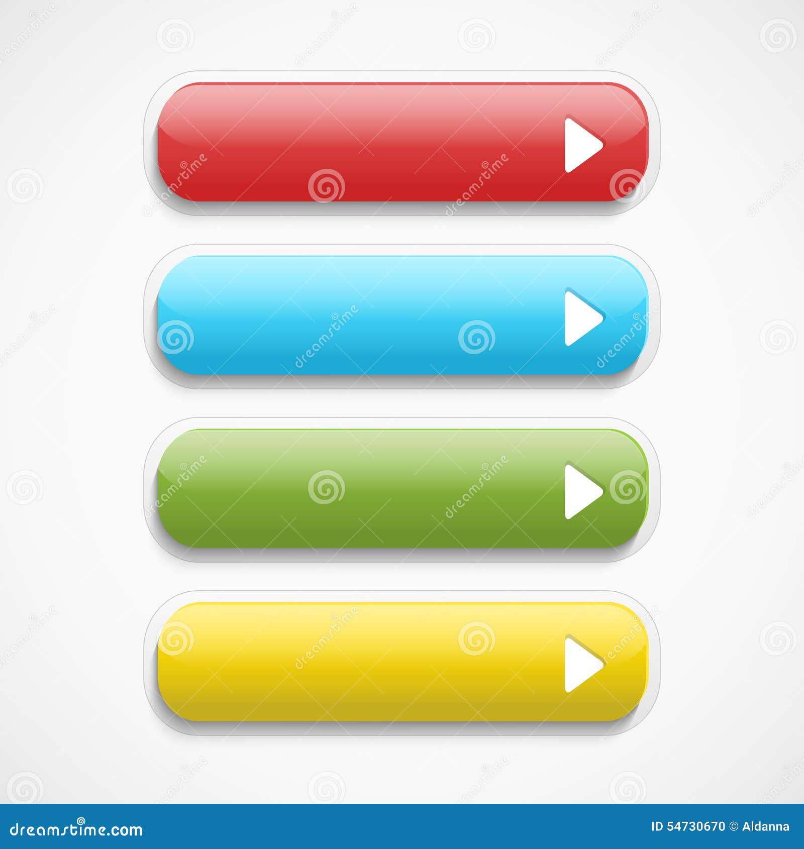 Vector Realistic Web Buttons Stock Vector - Illustration of orangely ...