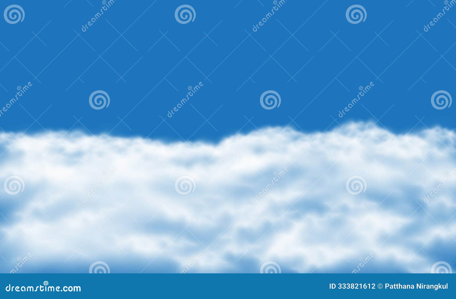 Vector of Realistic White Cloud on Blue Sky Background Stock Illustration - Illustration of ...