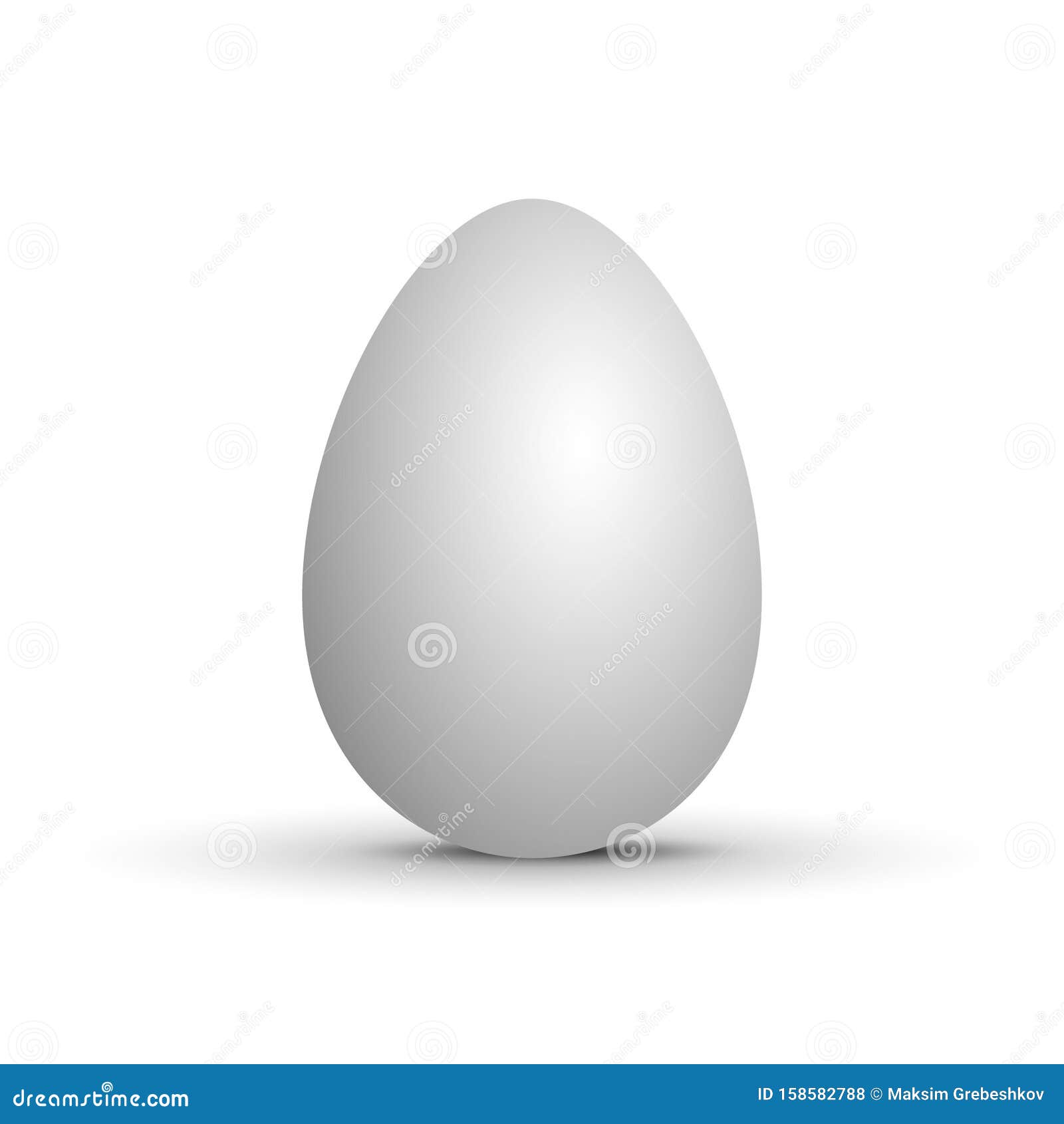 Vector realistic white egg stock illustration. Illustration of cooking ...