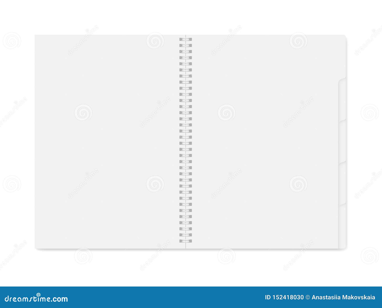 Vector Realistic White Mock Up of Notebook Opened Stock Vector ...