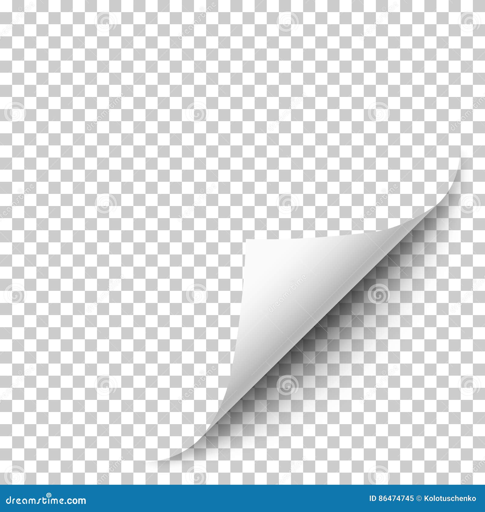 Vector Realistic White Paper Corner Stock Vector - Illustration of ...