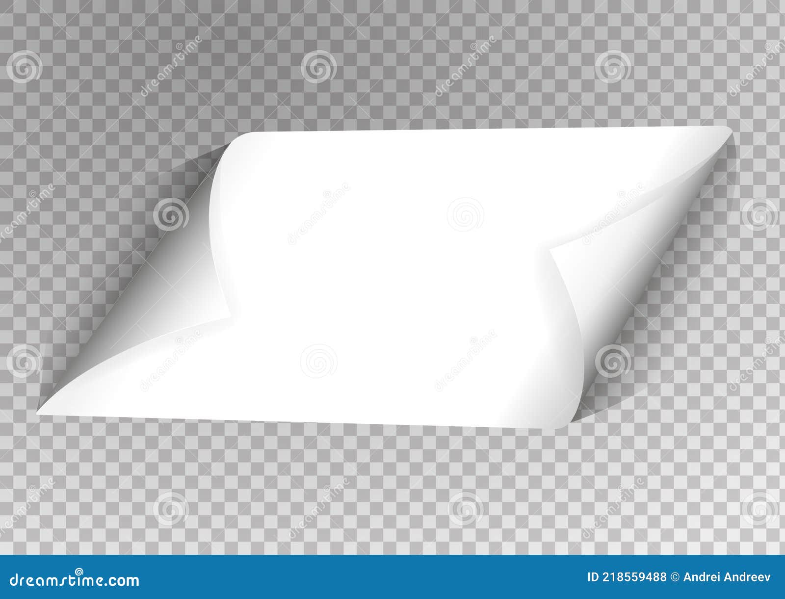 Vector Realistic White Paper Corner with Shadow on Transparent ...