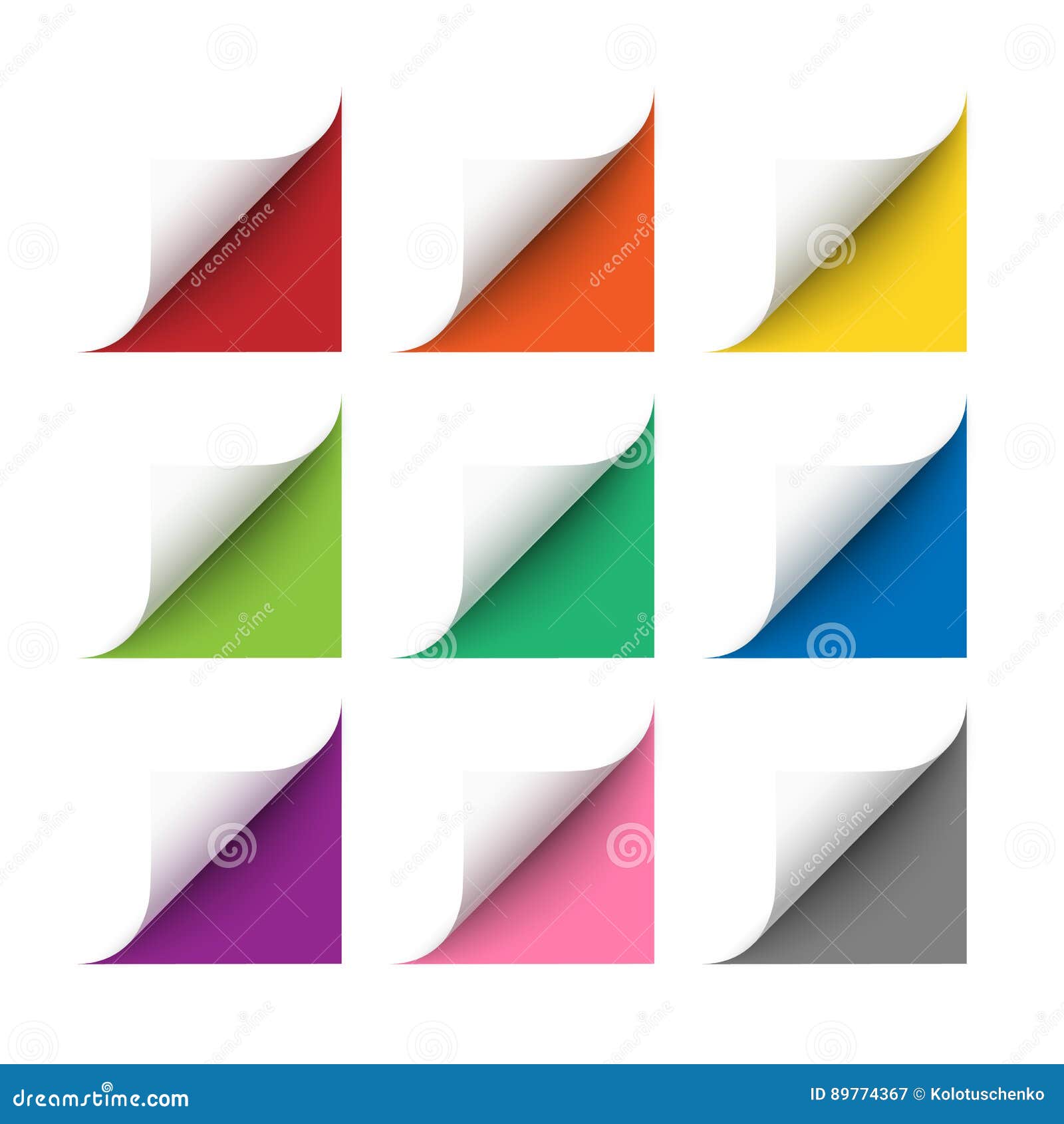 Paper Corners Vector Illustration | CartoonDealer.com #79368414