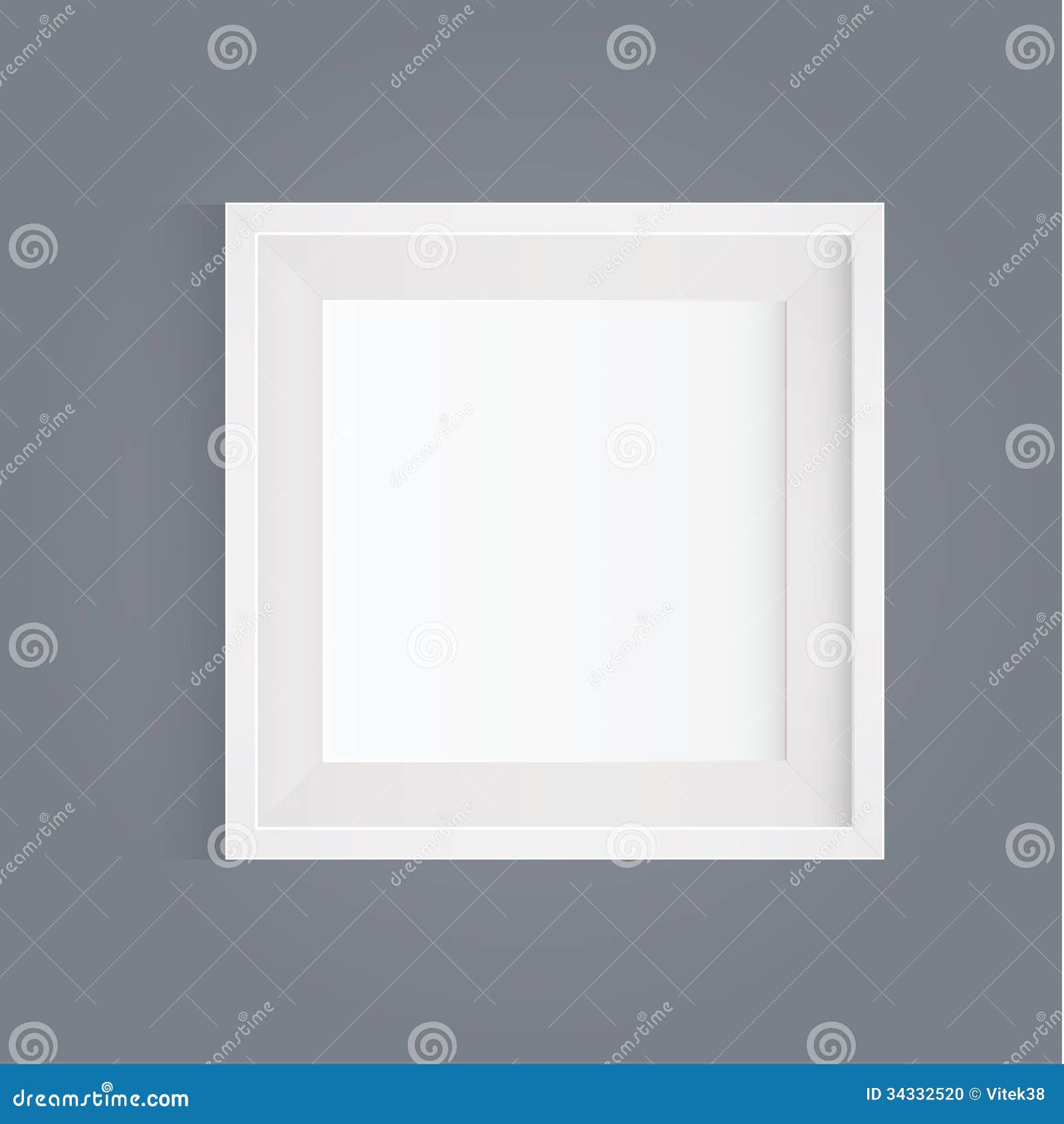 Vector Realistic White Picture Frame. Stock Vector - Illustration of ...