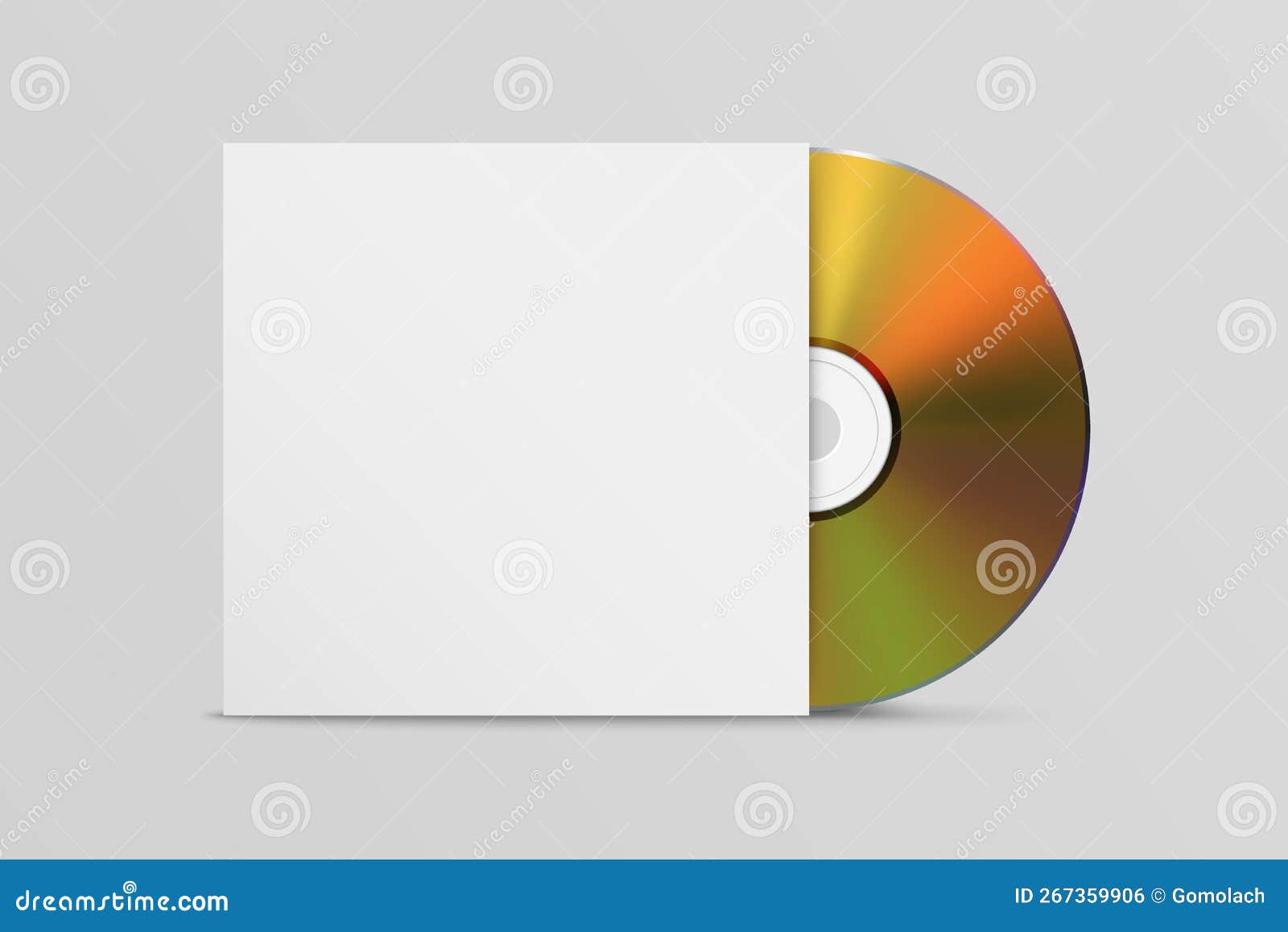 Vector Realistic Yellow CD, DVD with Paper or Plastic Square Cover ...
