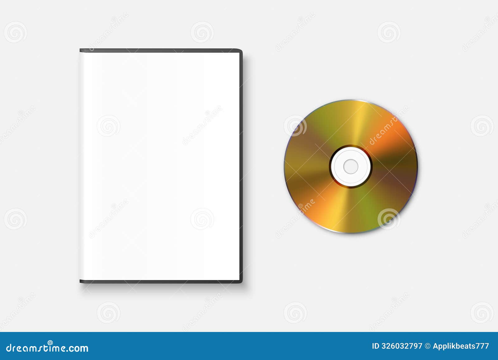 Vector Realistic Yellow CD, DVD with Plastic Rectangular Cover ...