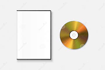 Vector Realistic Yellow CD, DVD with Plastic Rectangular Cover ...