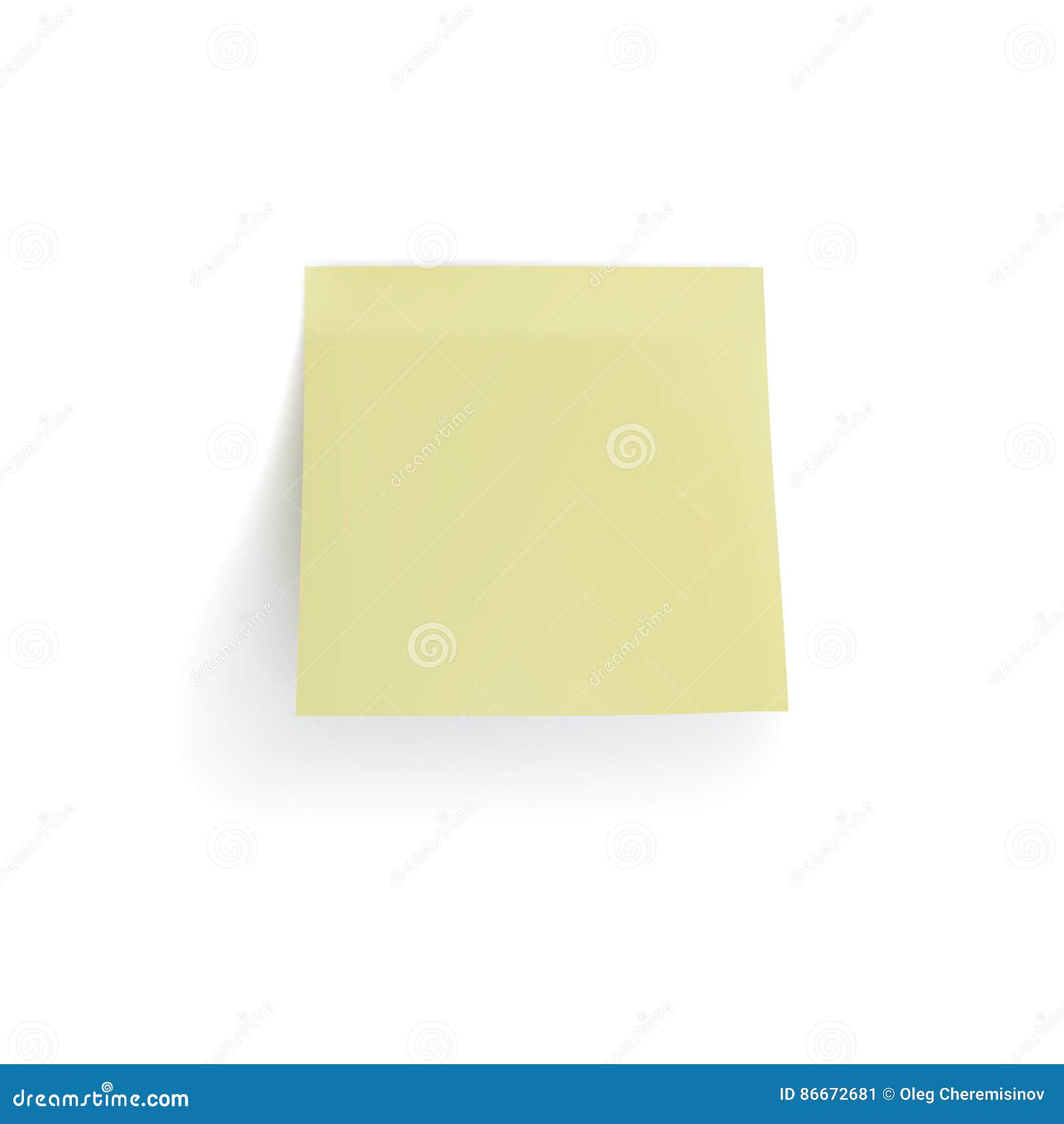 Vector Realistic Yellow Sticker Isolated on White Background. Stock ...