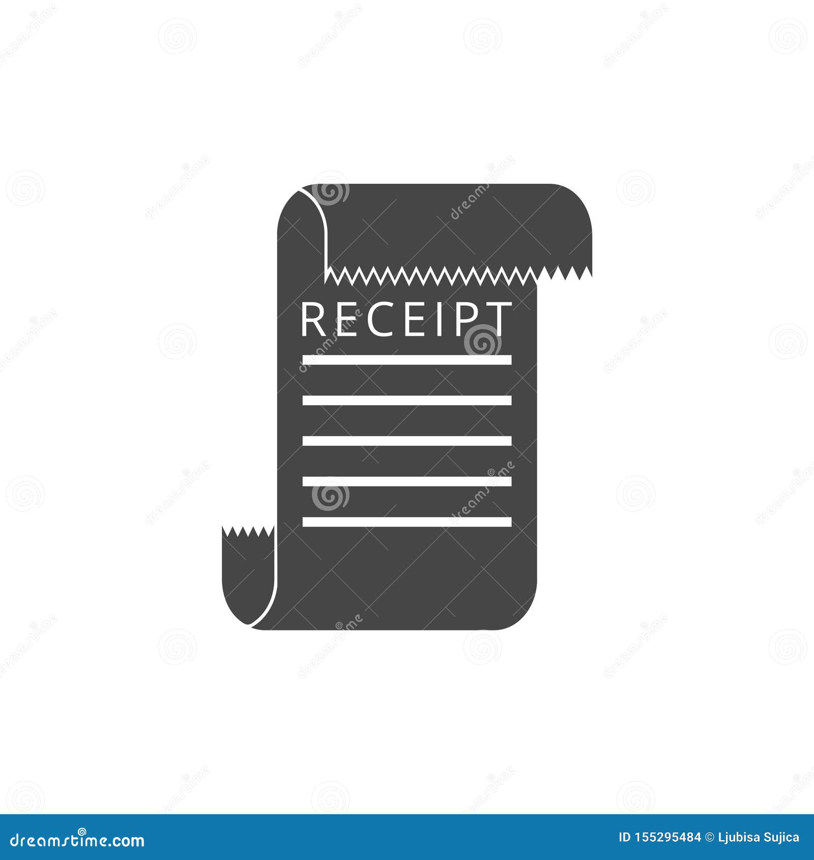 Vector Receipt Icon - Illustration Stock Vector - Illustration of bill ...