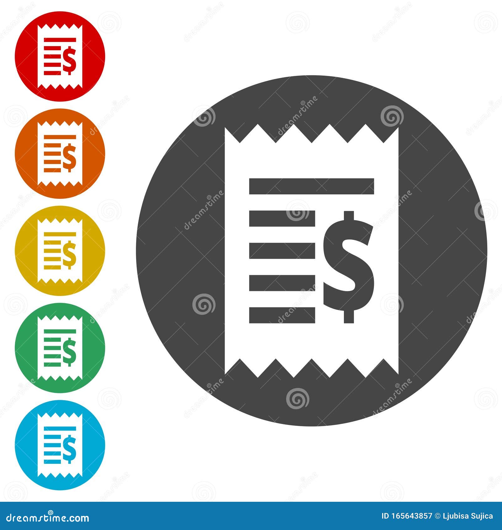 Vector Receipt Icons Set - Illustration Stock Vector - Illustration of ...