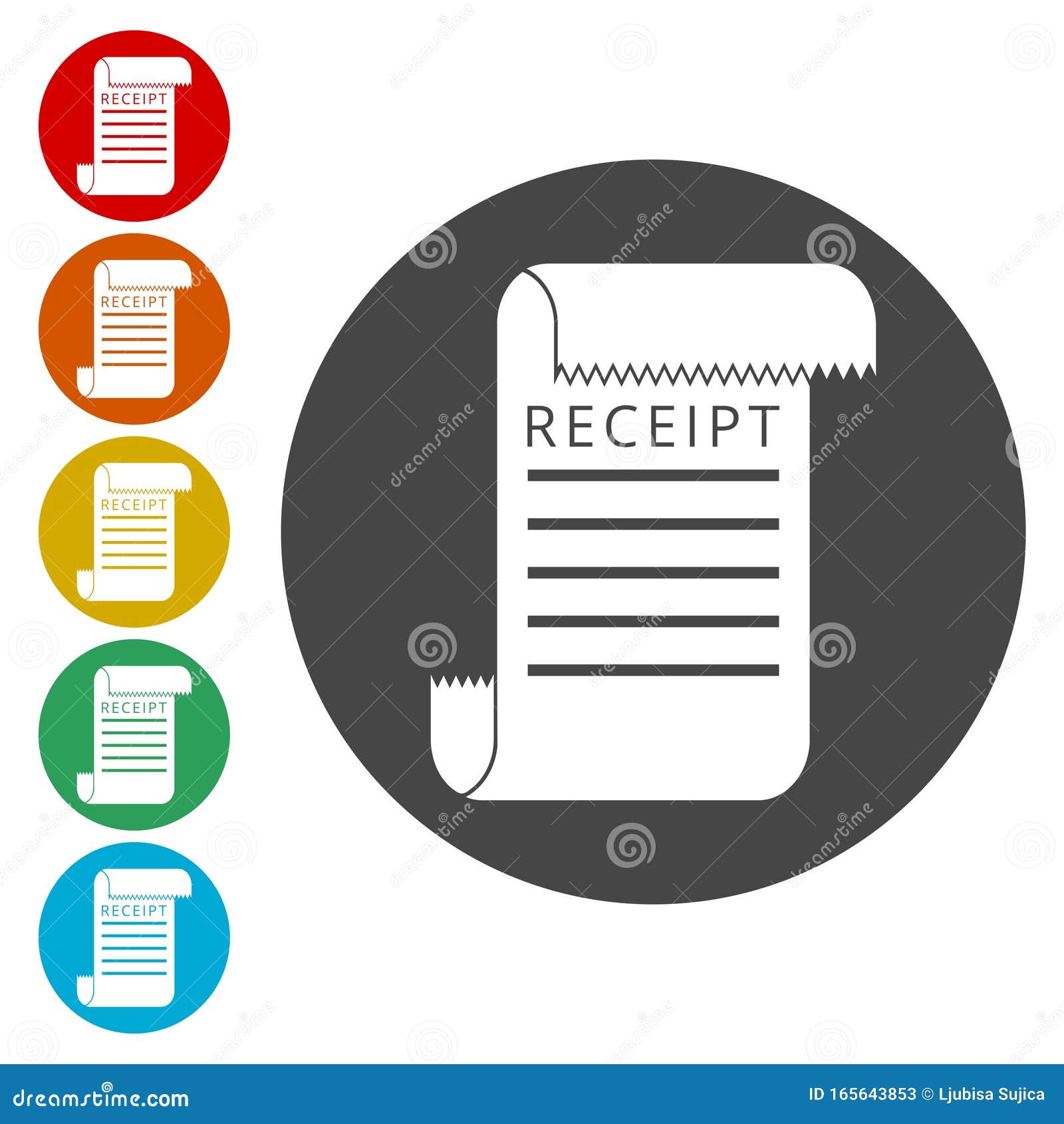 Vector Receipt Icons Set - Illustration Vektor Abbildung - Illustration ...