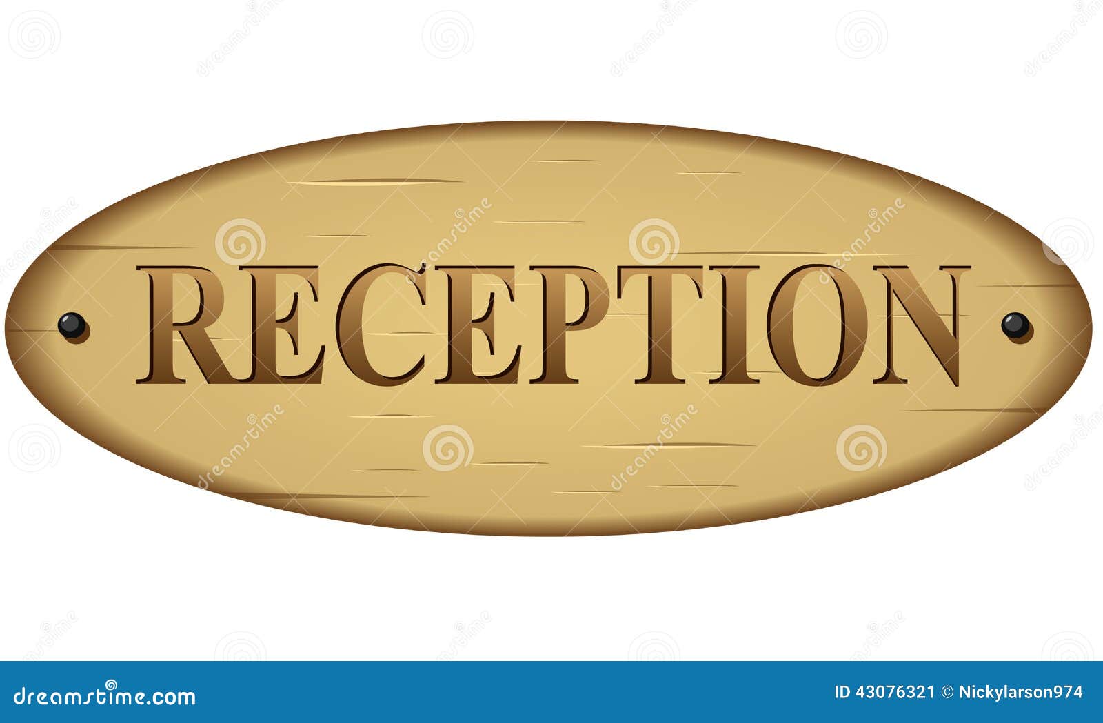 Reception Sign Icon. Hotel Registration Table. Cartoon Vector ...