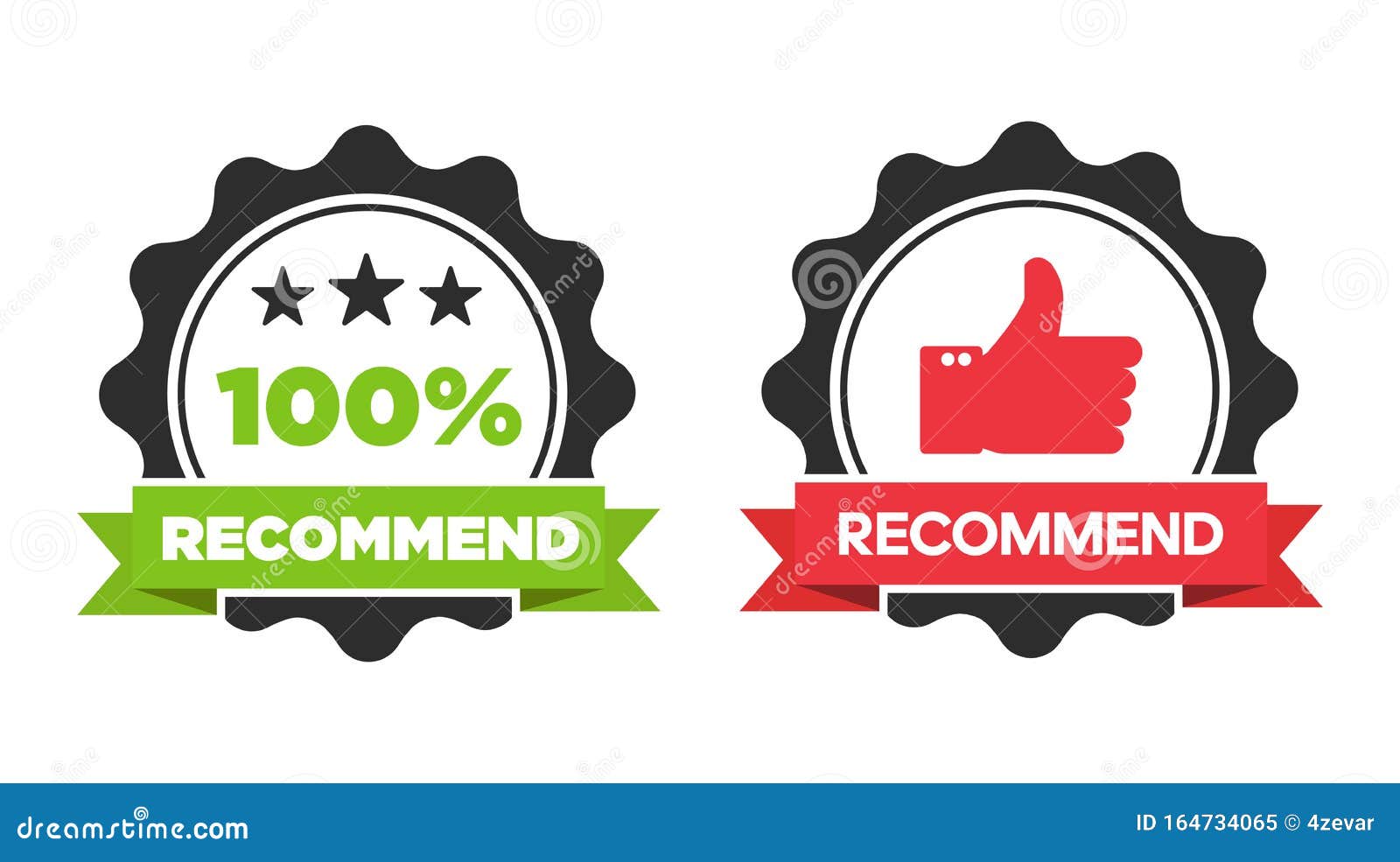 Vector Recommended Stamp, Sticker, Seal Stock Vector - Illustration of ...