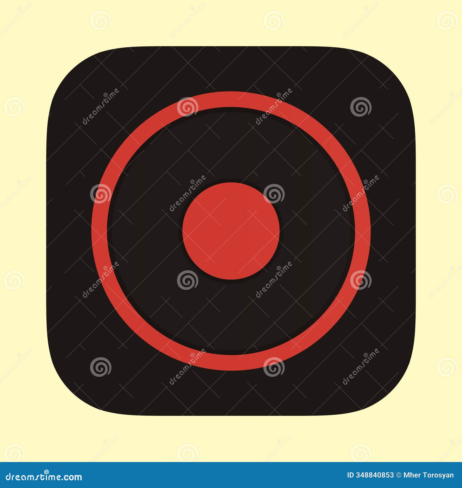Vector record app icon stock illustration. Illustration of black ...