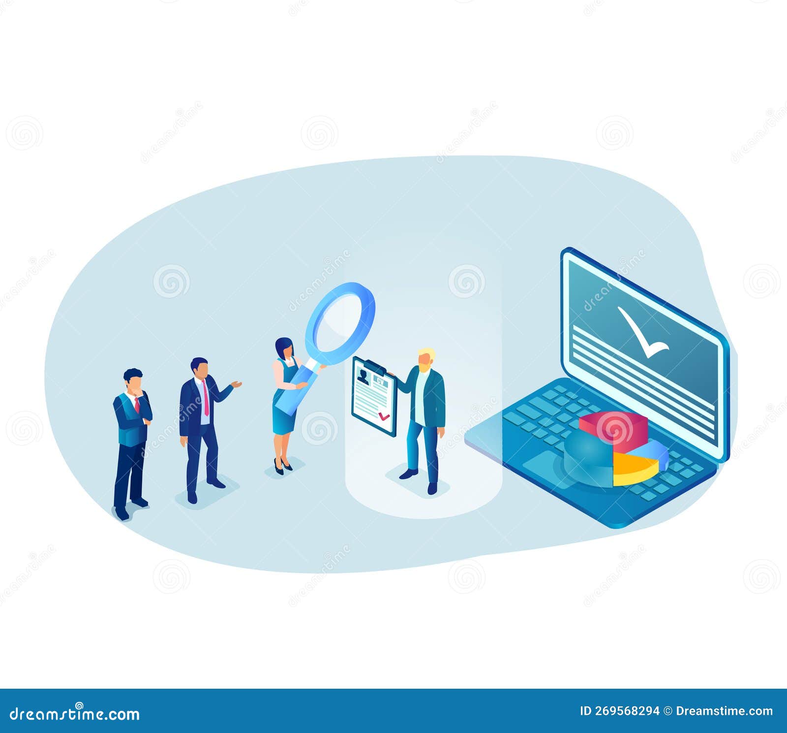 Vector of a Recruiting Process for New Job Positions Stock Vector ...