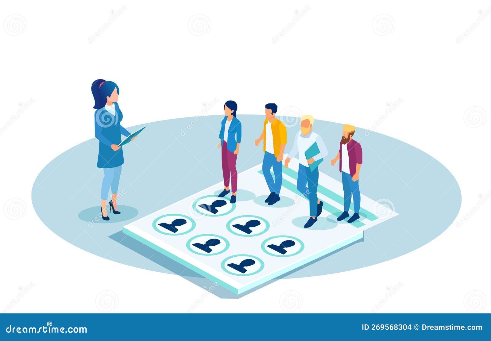 Vector of a Recruiting Process for New Job Positions Stock Vector ...