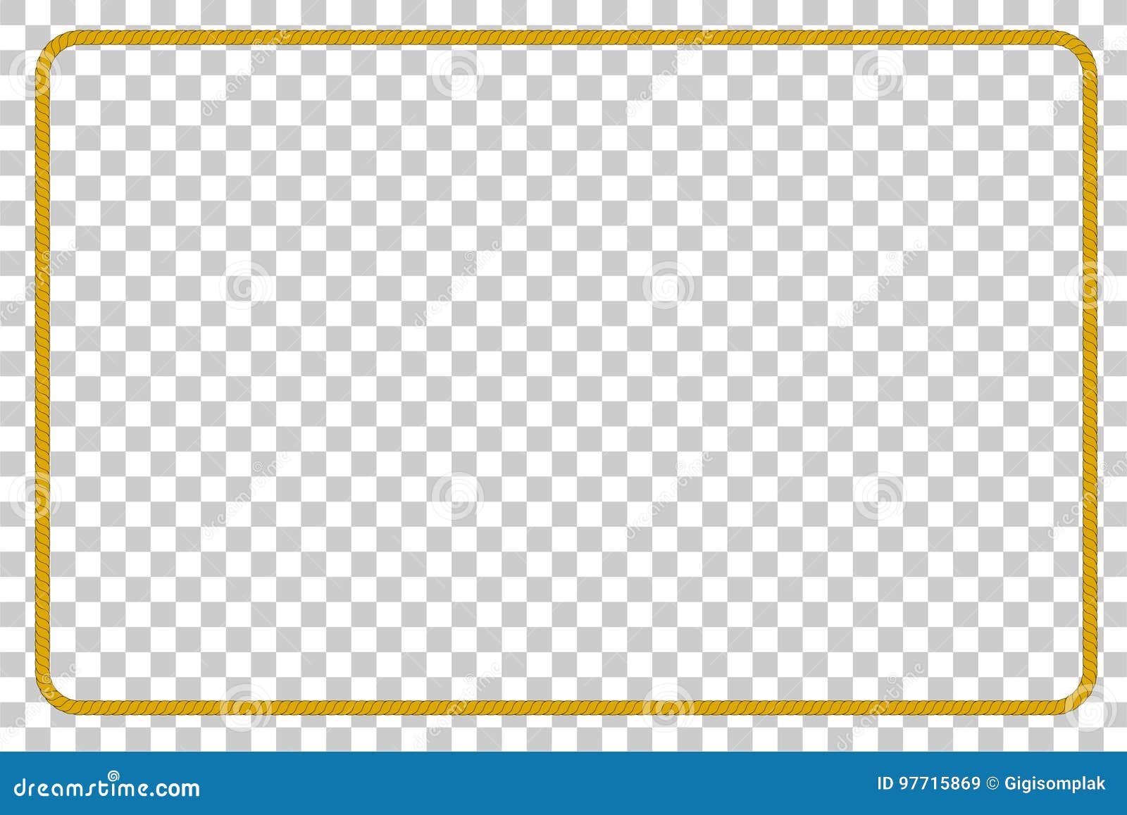 Rectangle Frame from Brown Rope for Your Element Design at Transparent ...
