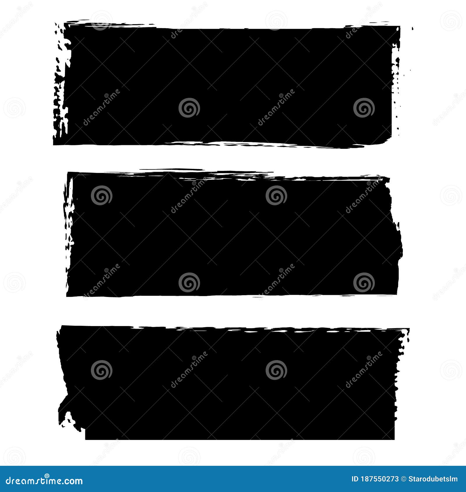 Vector Rectangle Grunge Black Stickers Stock Vector - Illustration of ...