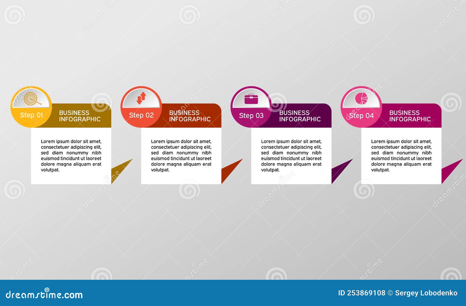 Vector Rectangle Infographic with Icons. Business Diagrams ...