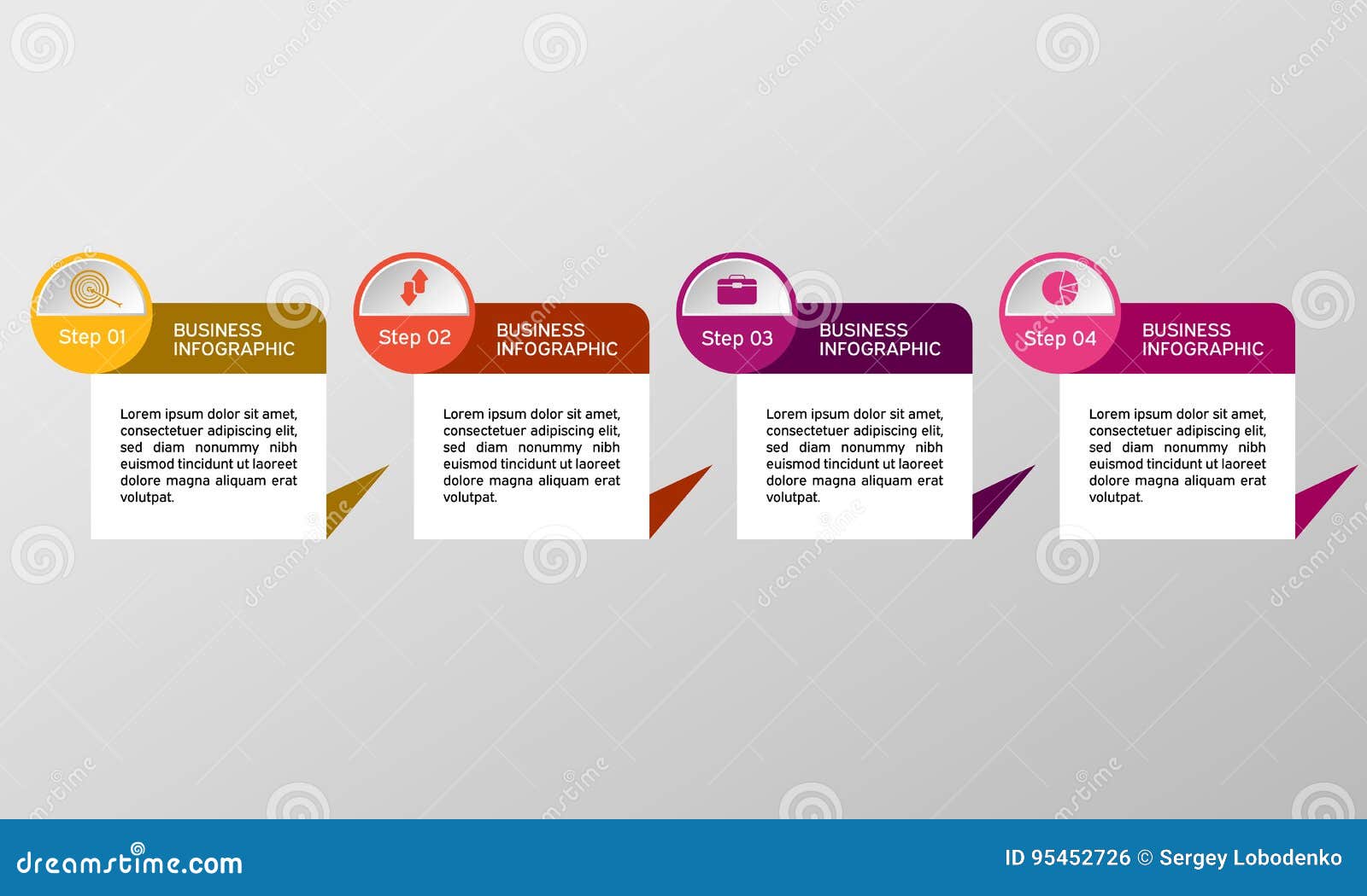 Vector Rectangle Infographic with Icons. Business Diagrams ...