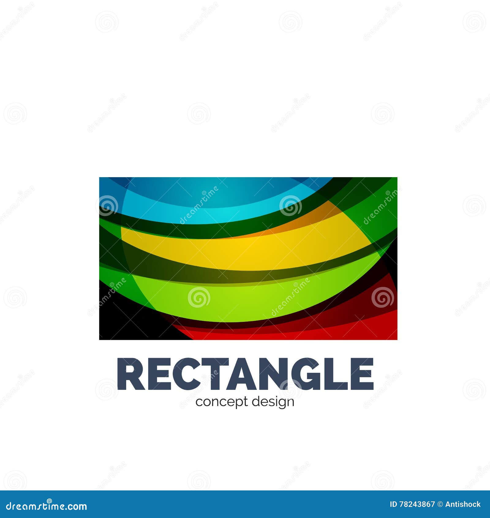 Vector rectangle logo stock vector. Illustration of identity - 78243867