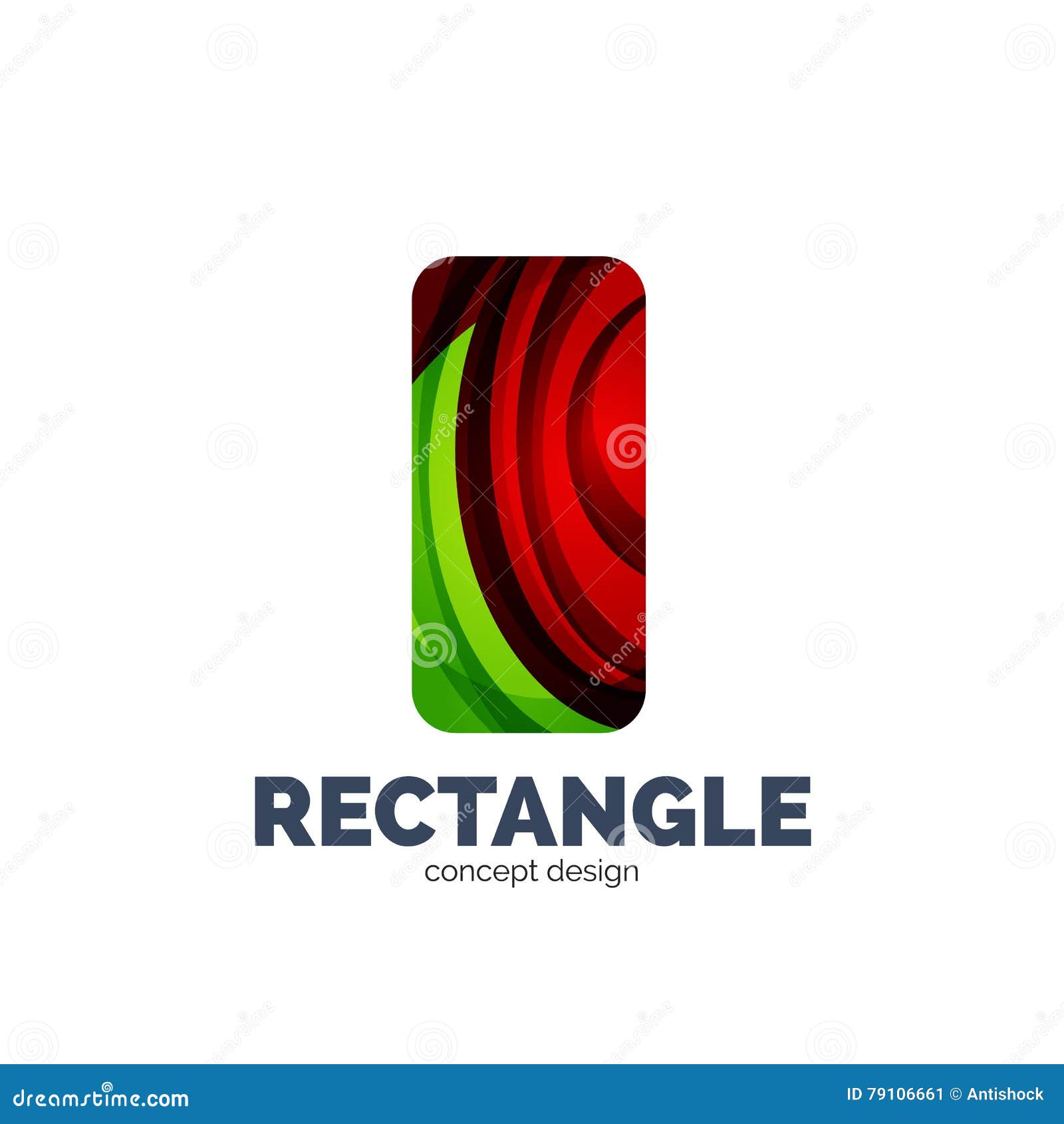Vector rectangle logo stock vector. Illustration of creative - 79106661