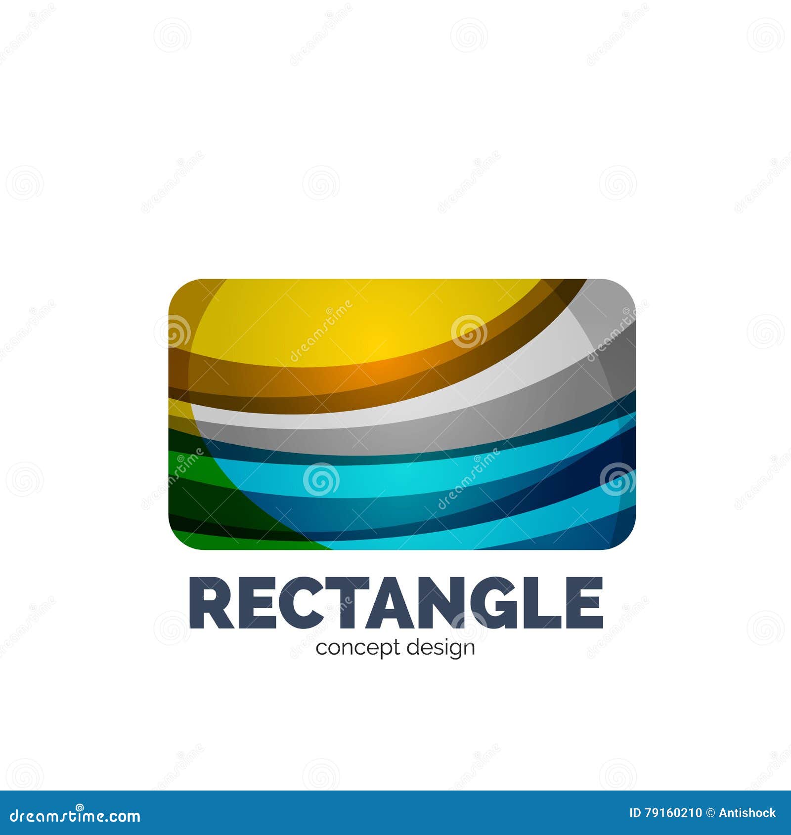 Vector rectangle logo stock vector. Illustration of corporate - 79160210