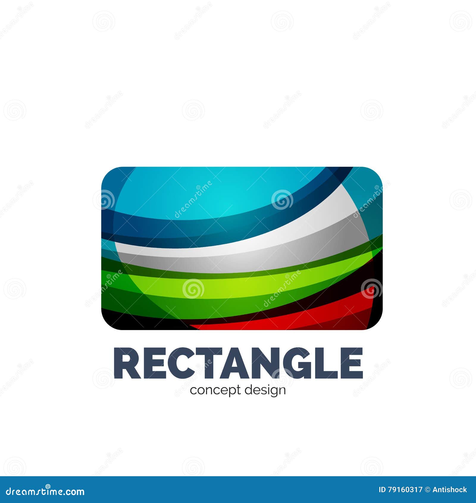 Vector rectangle logo stock vector. Illustration of flat - 79160317