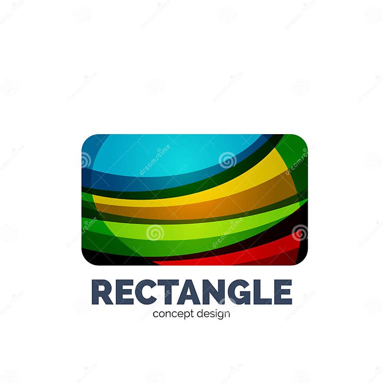 Vector rectangle logo stock vector. Illustration of company - 79160342