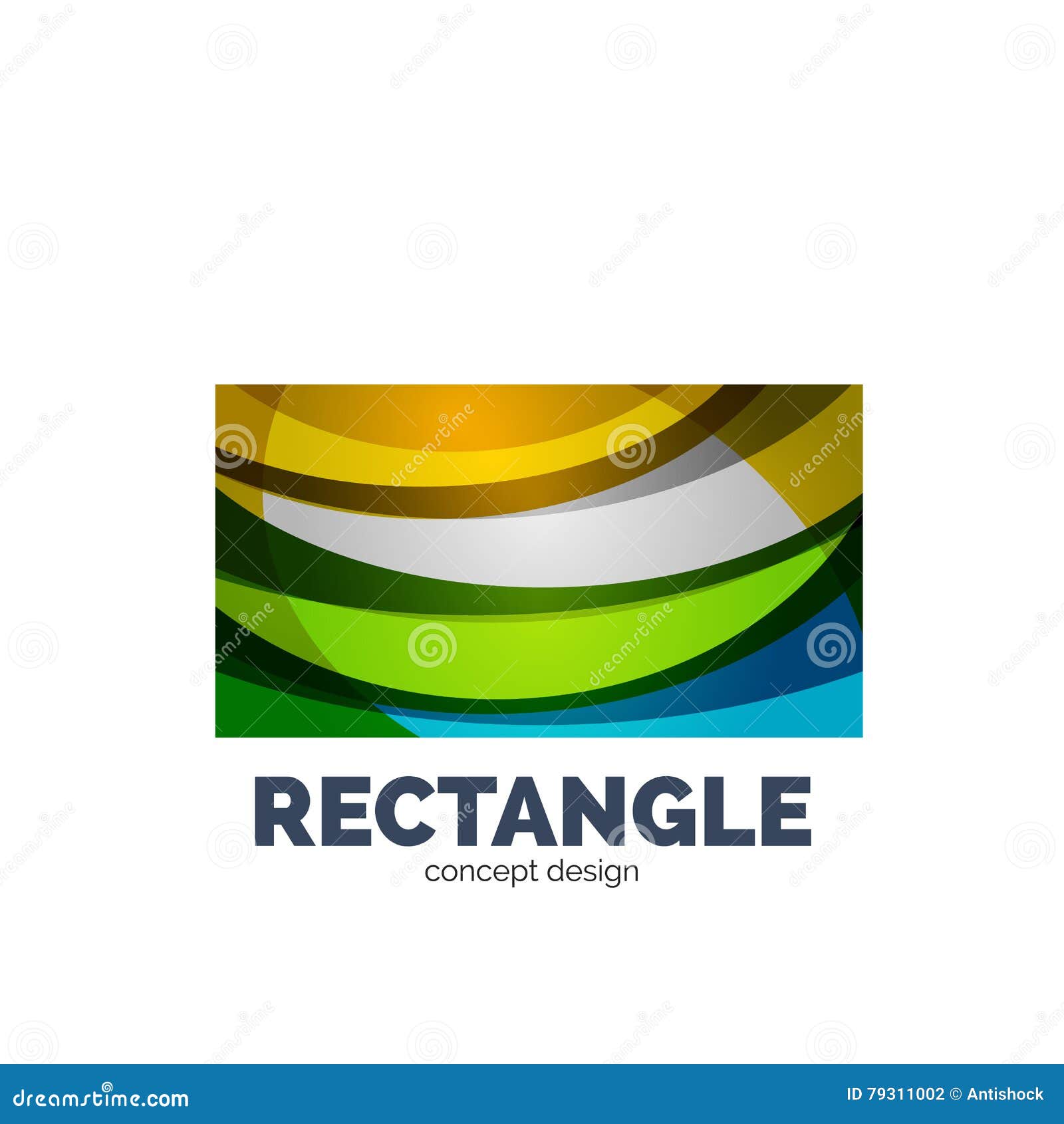 Vector rectangle logo stock vector. Illustration of commerce - 79311002