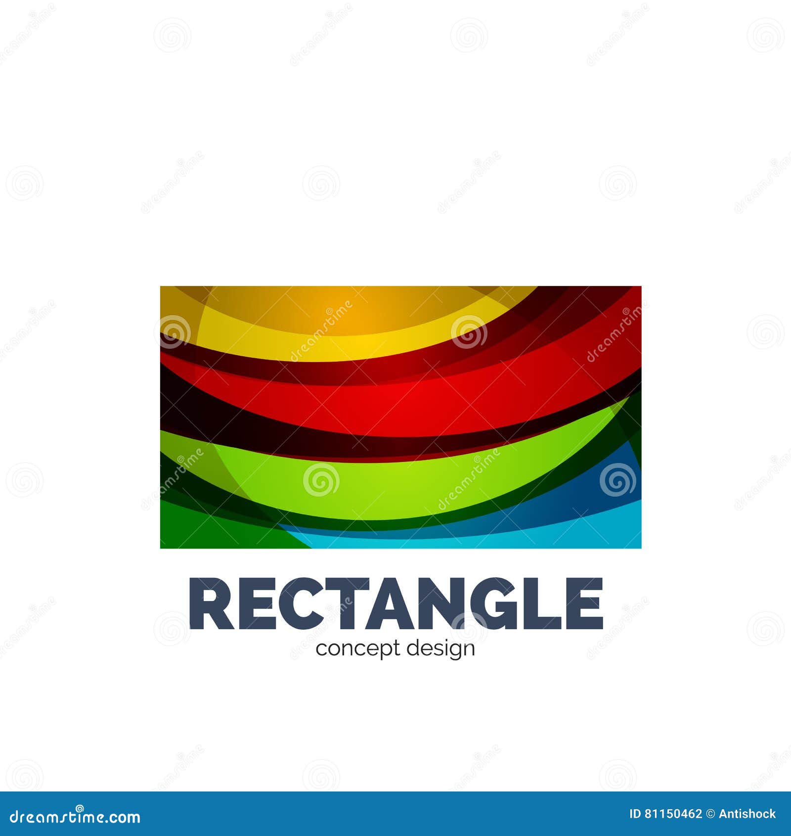 Vector rectangle logo stock vector. Illustration of concept - 81150462