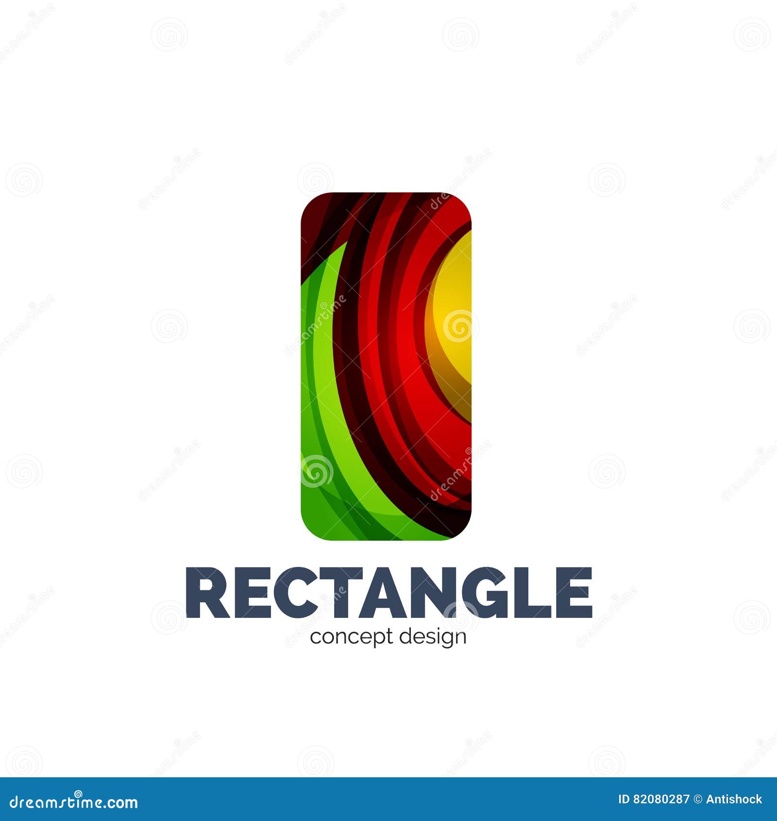 Vector rectangle logo stock vector. Illustration of convergence - 82080287