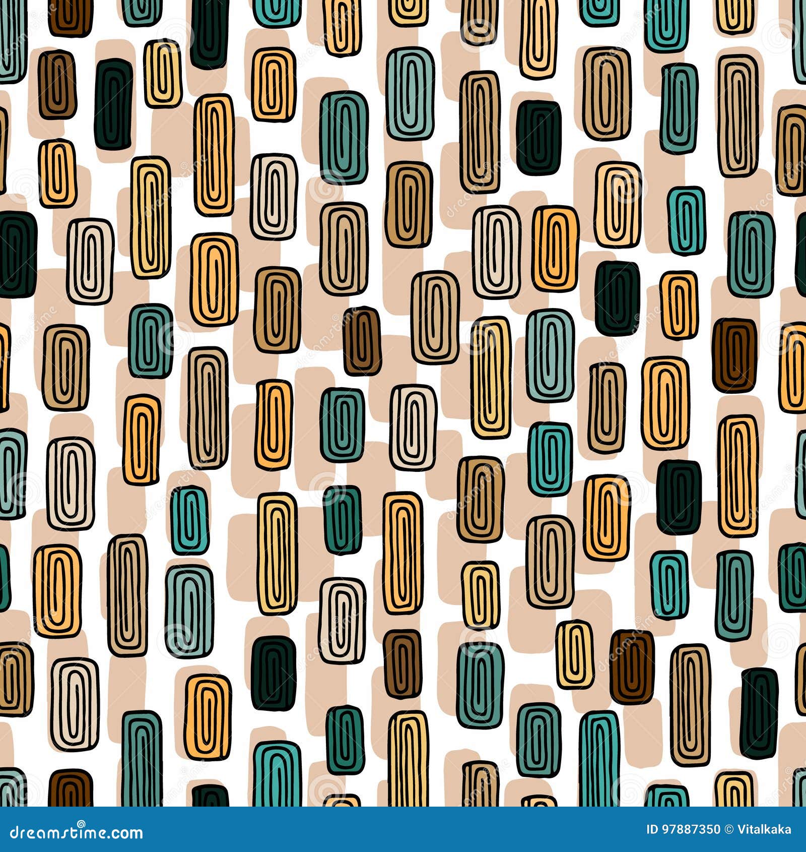 Vector Rectangle Seamless Pattern Stock Vector - Illustration of form ...