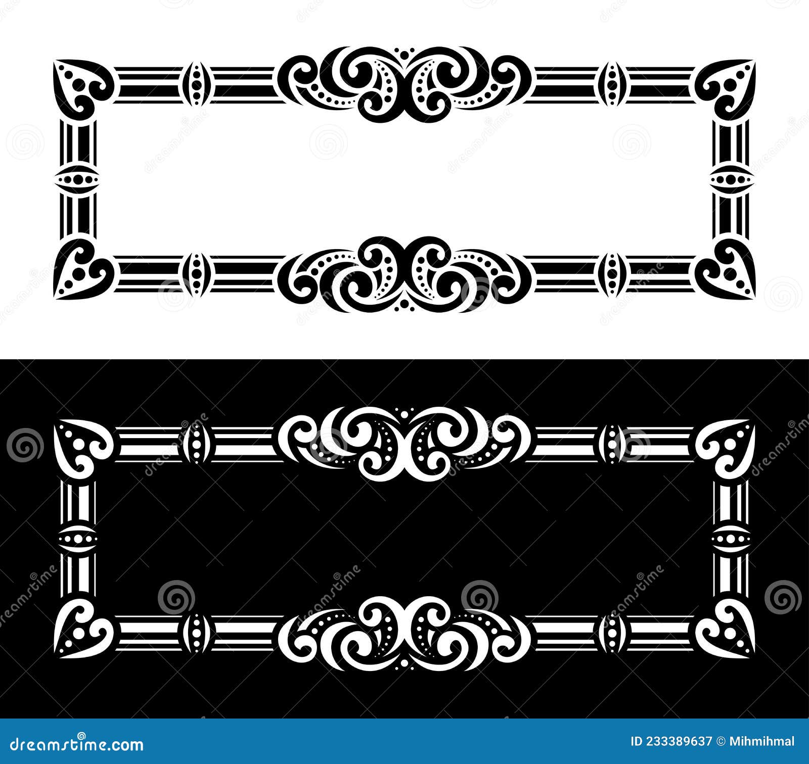 Rectangular Decorative Frame Vector Illustration | CartoonDealer.com ...