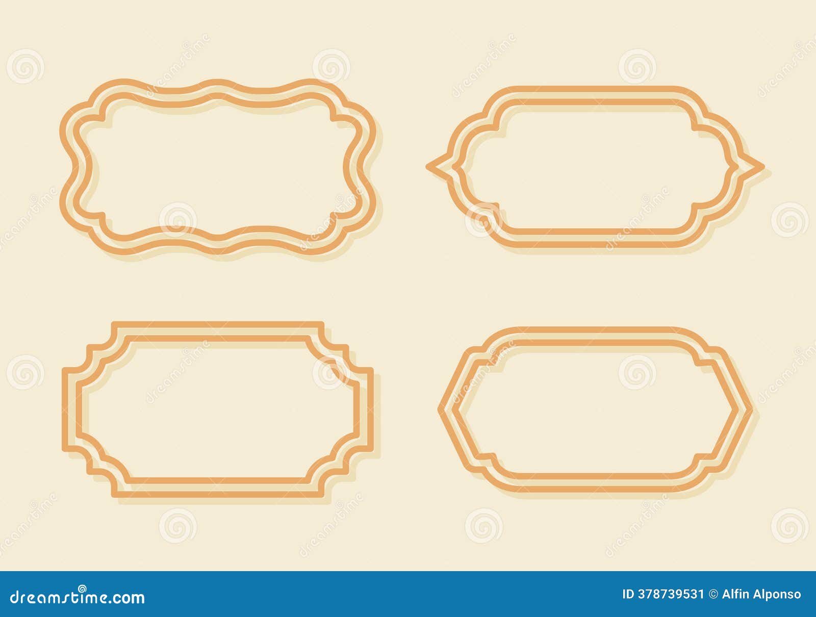 Vector Rectangular Frame Border Set | CartoonDealer.com #378739518